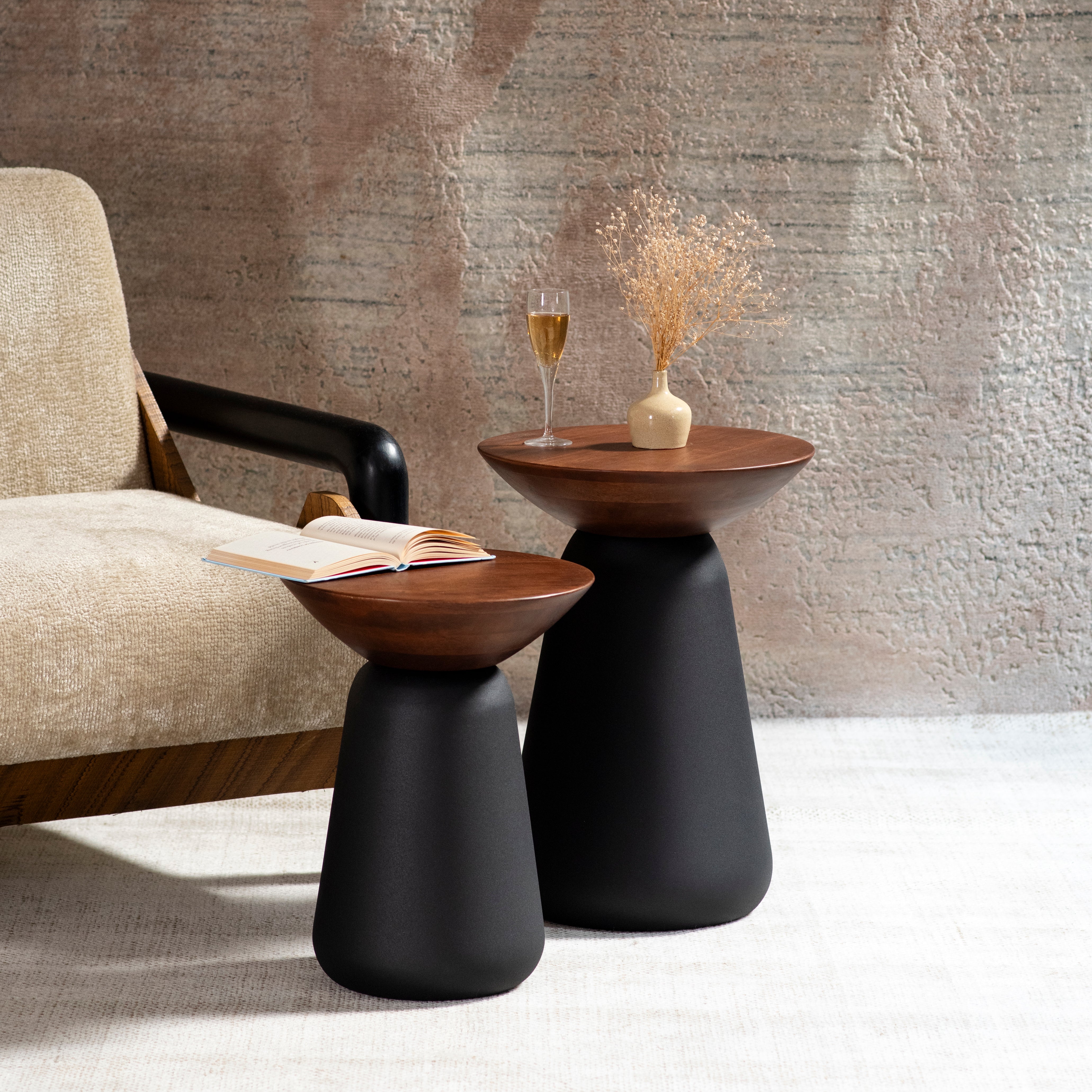 Nat Tables Black - Set of 2 – The Decor Remedy