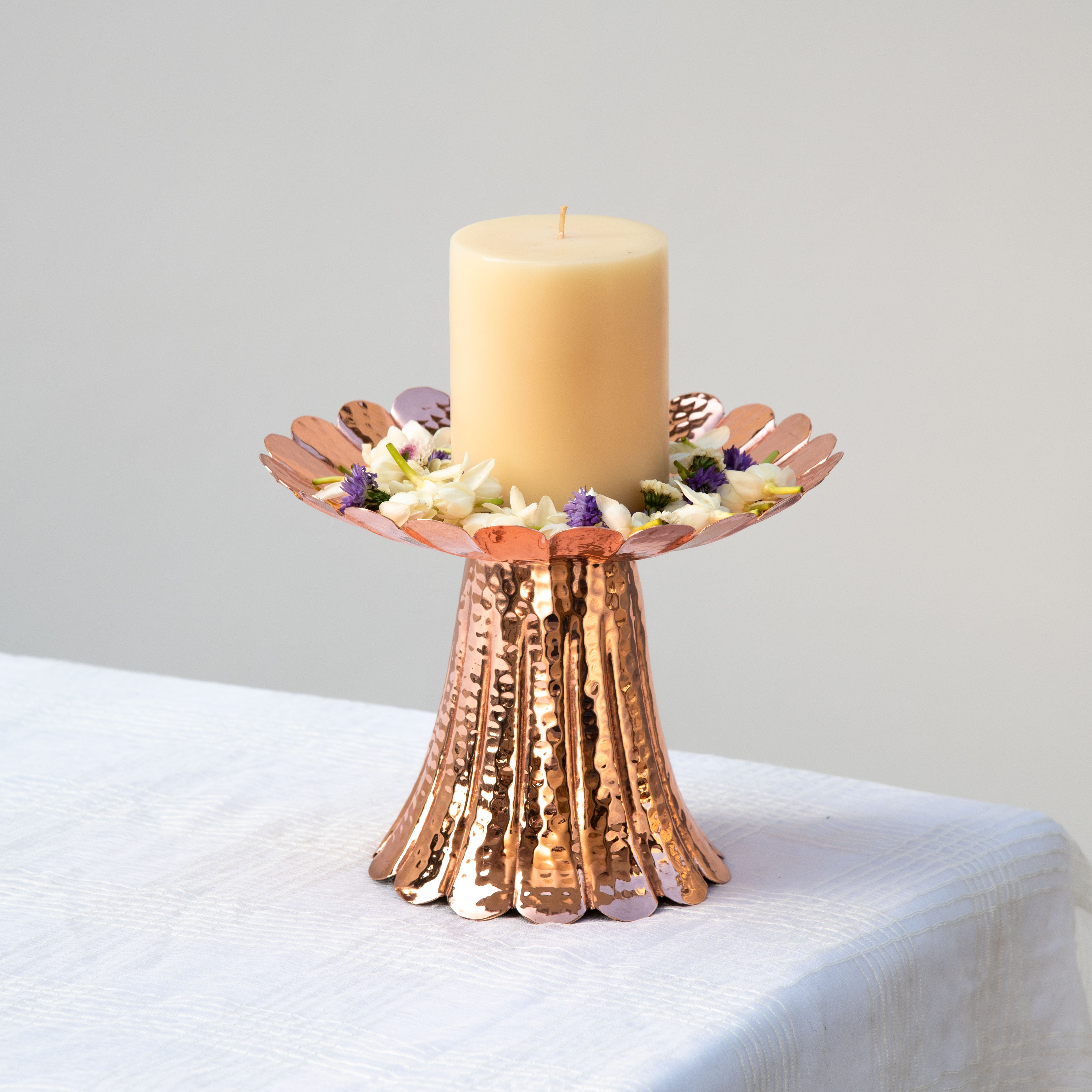 Floral Taper Stand Rose Gold – The Decor Remedy